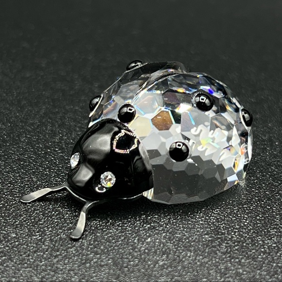 Swarovski | Accents | Swarovski Sparkling Crystal Ladybug Beetle Black ...